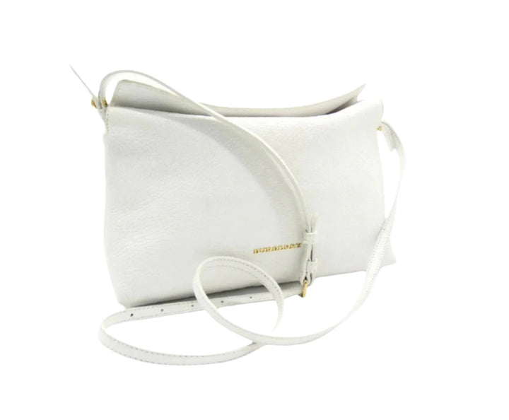 Burberry White Leather Leah Bag Occhi Azzurri